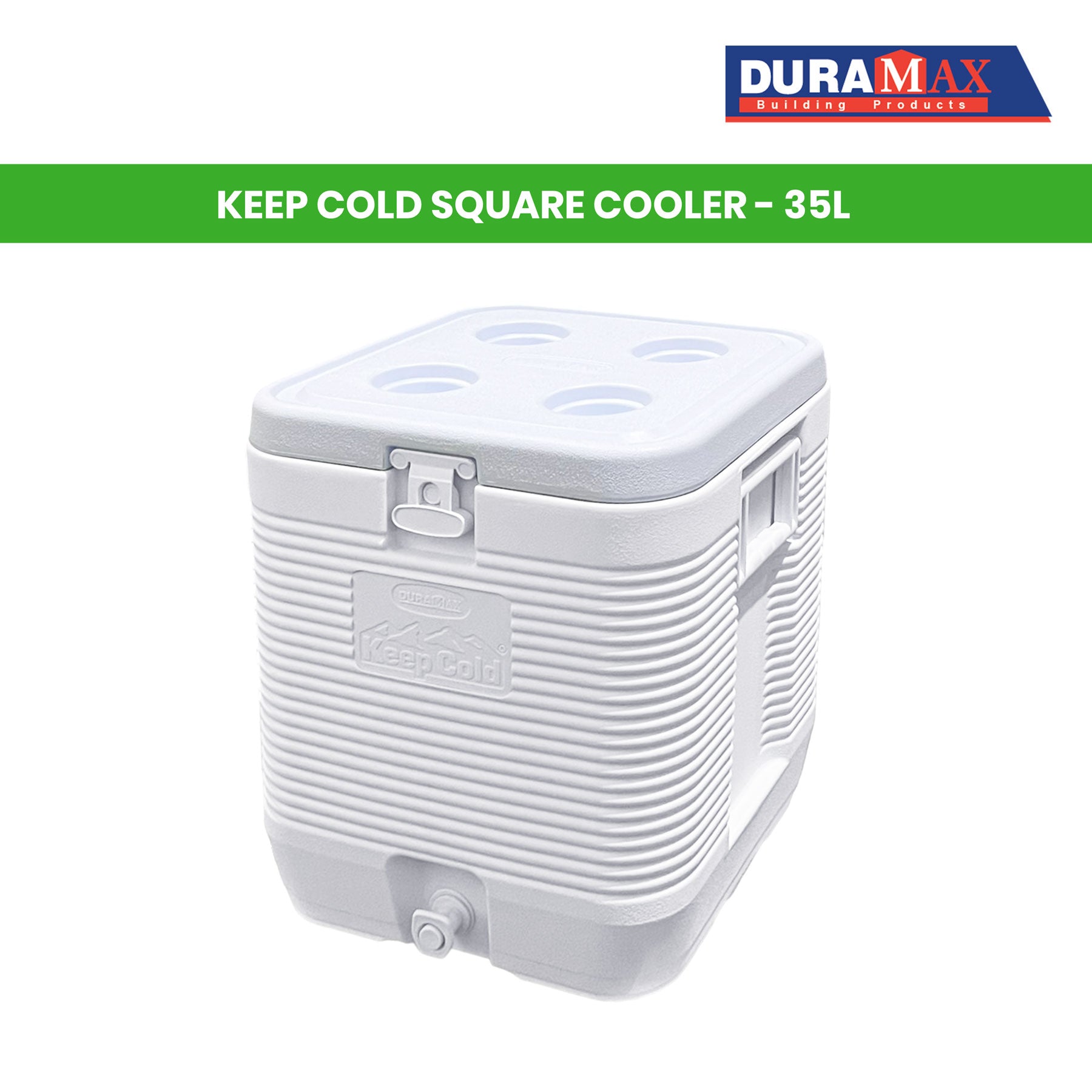 Keep Cold Square Drink Dispenser/Water Cooler 35L - Frost White ...