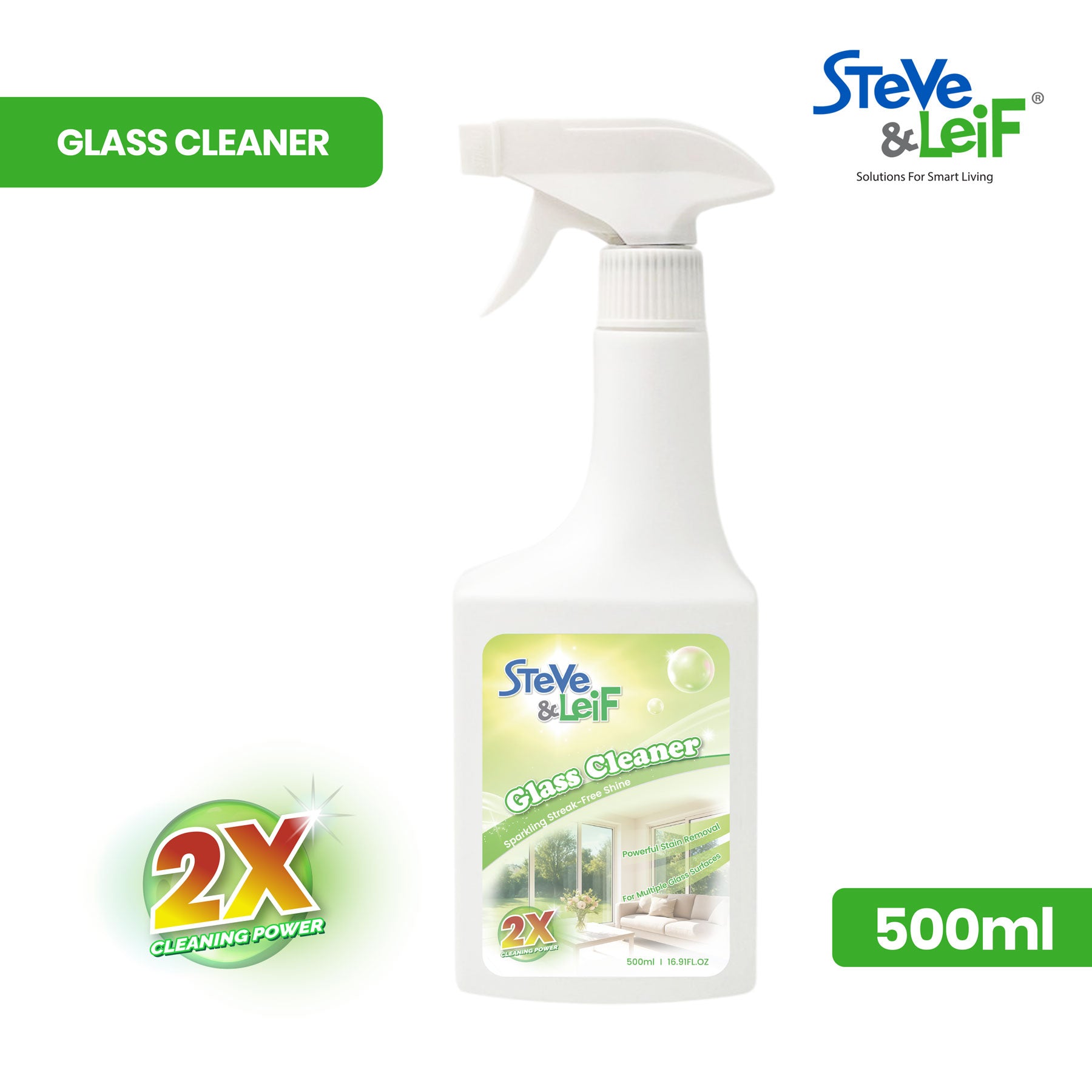 Steve & Leif Glass Cleaner 500ml – greenleif.sg