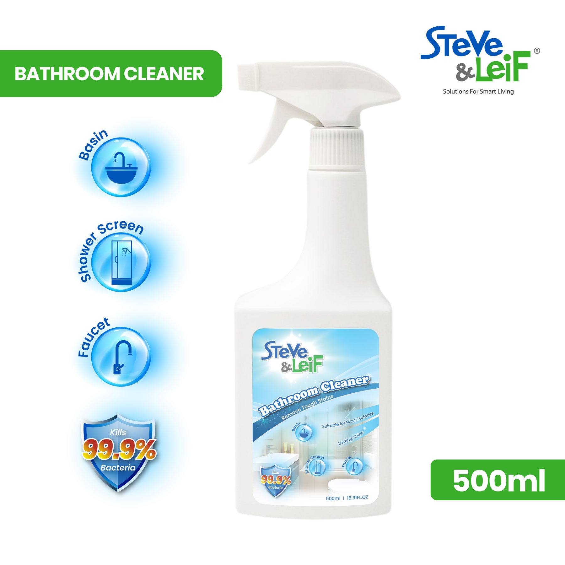 Steve & Leif Bathroom Cleaner 500ml – greenleif.sg