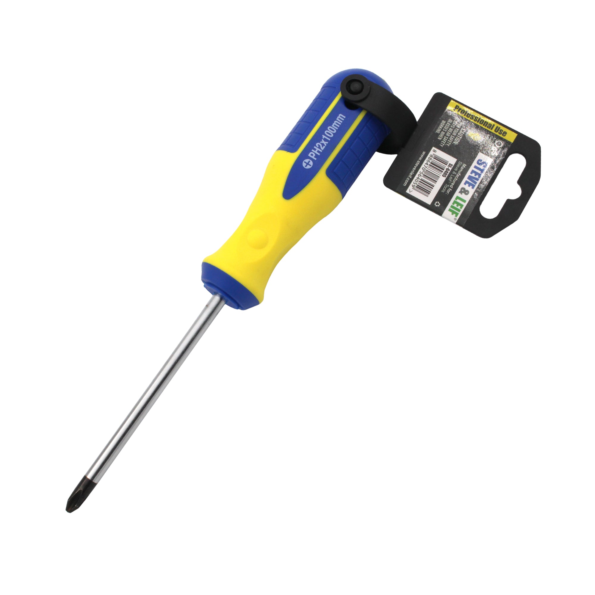 4 inch Yellow/Blue Phillips Screwdriver (6x100mm) – greenleif.sg