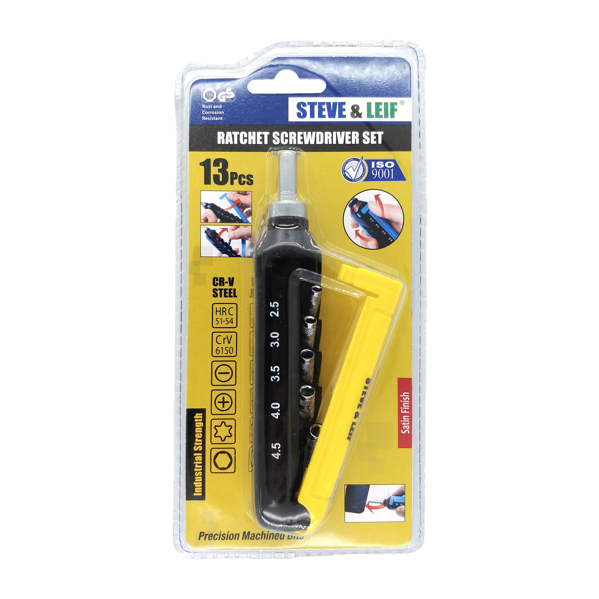 13 in 1 Precision Yellow/Blue Ratchet Screwdriver Set – greenleif.sg