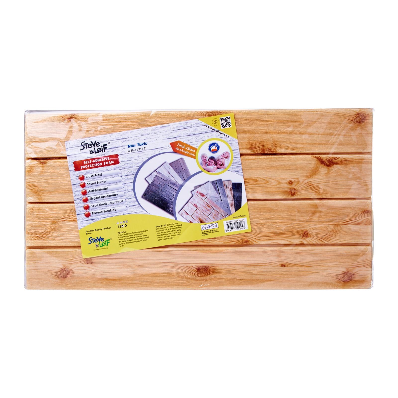 Light Wood Parquet Wall Protection Foam (30 x 60cm) – greenleif.sg