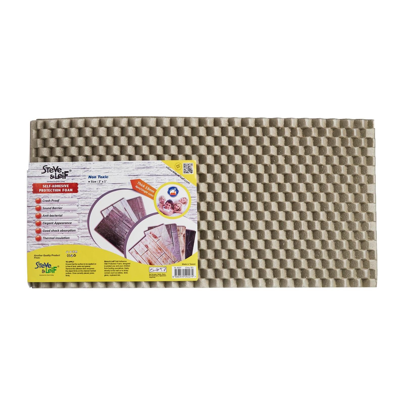 Grey Mosaic Wall Protection Foam (30 x 60cm) – greenleif.sg