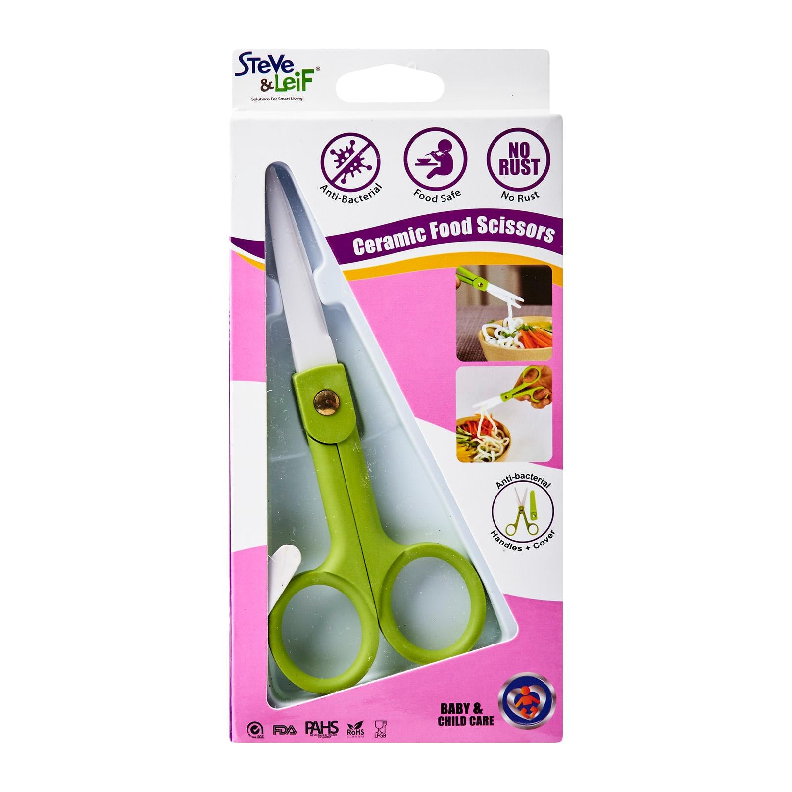 Baby Safety Ceramic Food Scissors (Green) – greenleif.sg