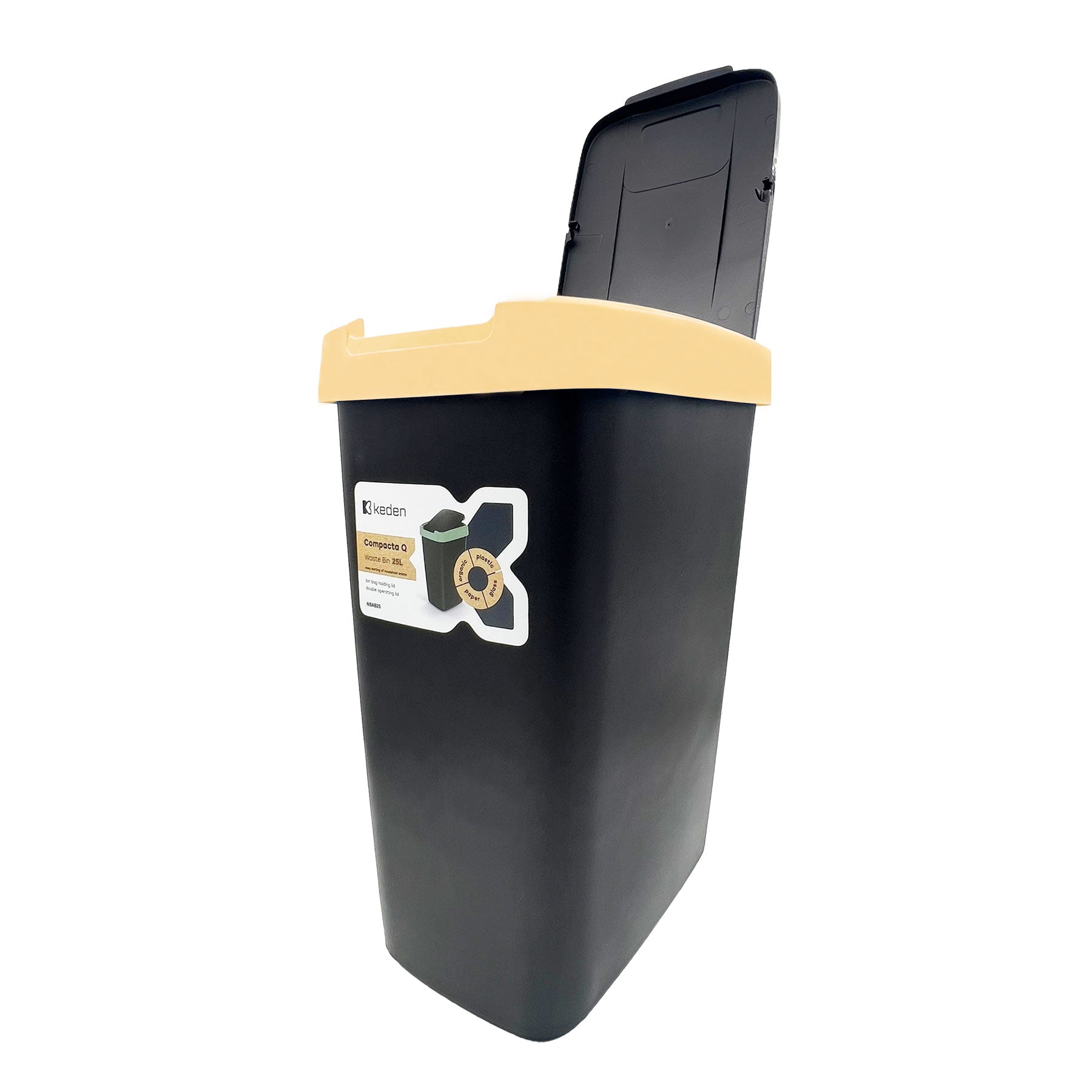 Keden Compact Waste Bin / Trash Bin 25L (Yellow/Blue/Green) – greenleif.sg