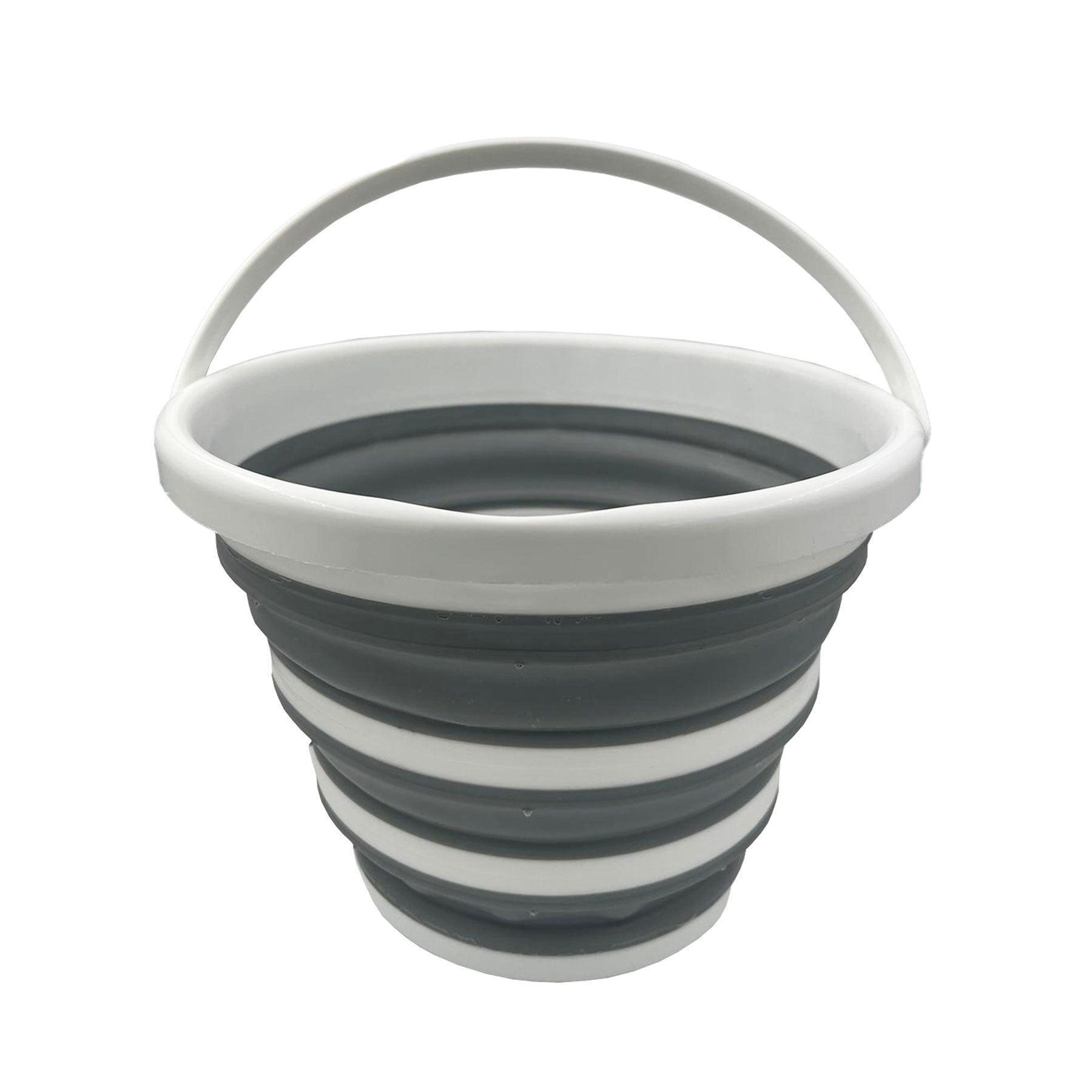 Collapsible Bucket 10L (White & Grey) – greenleif.sg